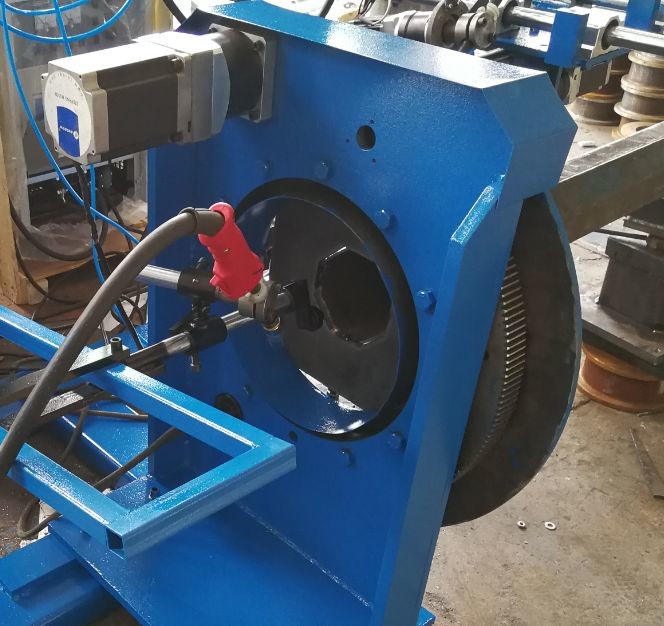 Automatic Base Plate Welding Machine for Conical Pole or Round bar